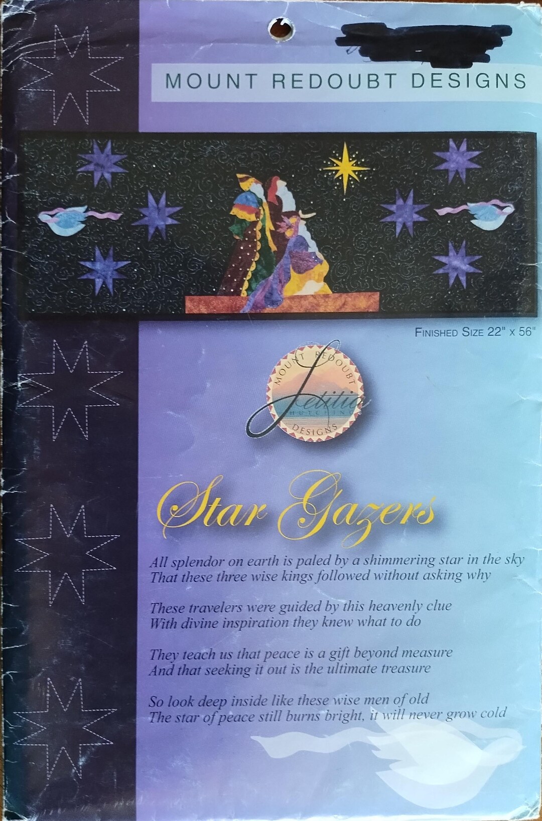 Star Gazers Pattern for a Christmas Wall Hanging Quilt Designed by ...
