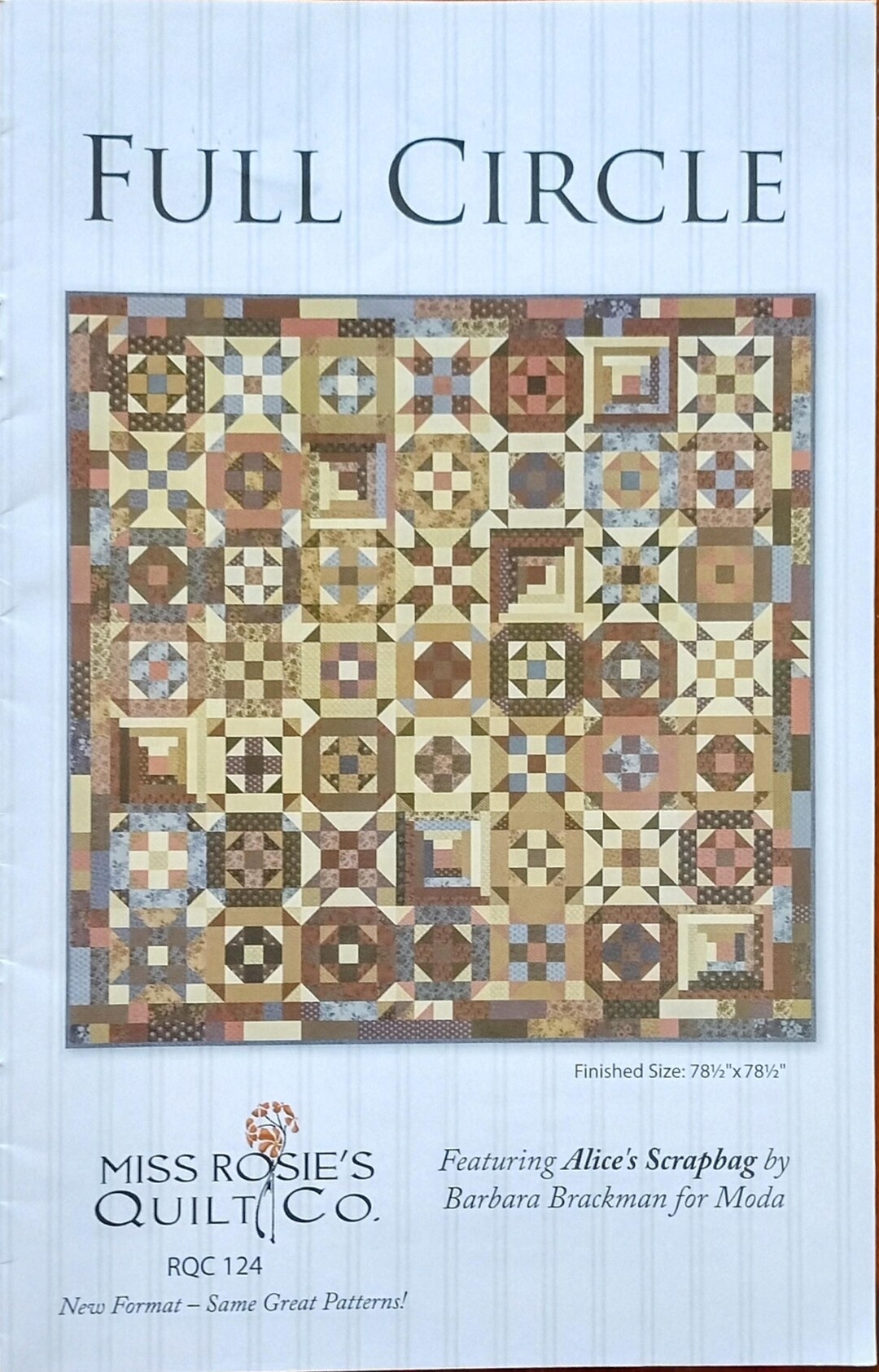 Full Circle Pattern for a Scrappy Throw Quilt Designed by Carrie L ...