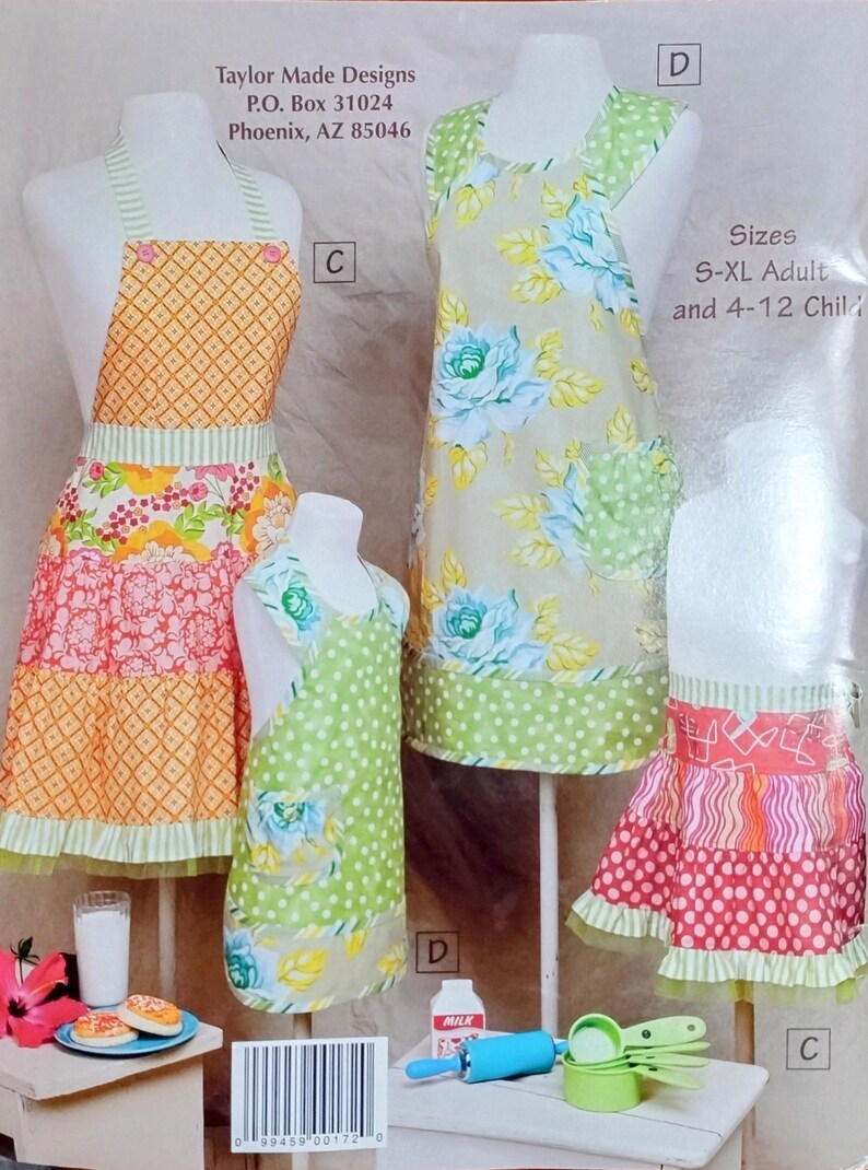 Mother and Daughter Apron Patterns Designed by Cindy Taylor Oates for ...