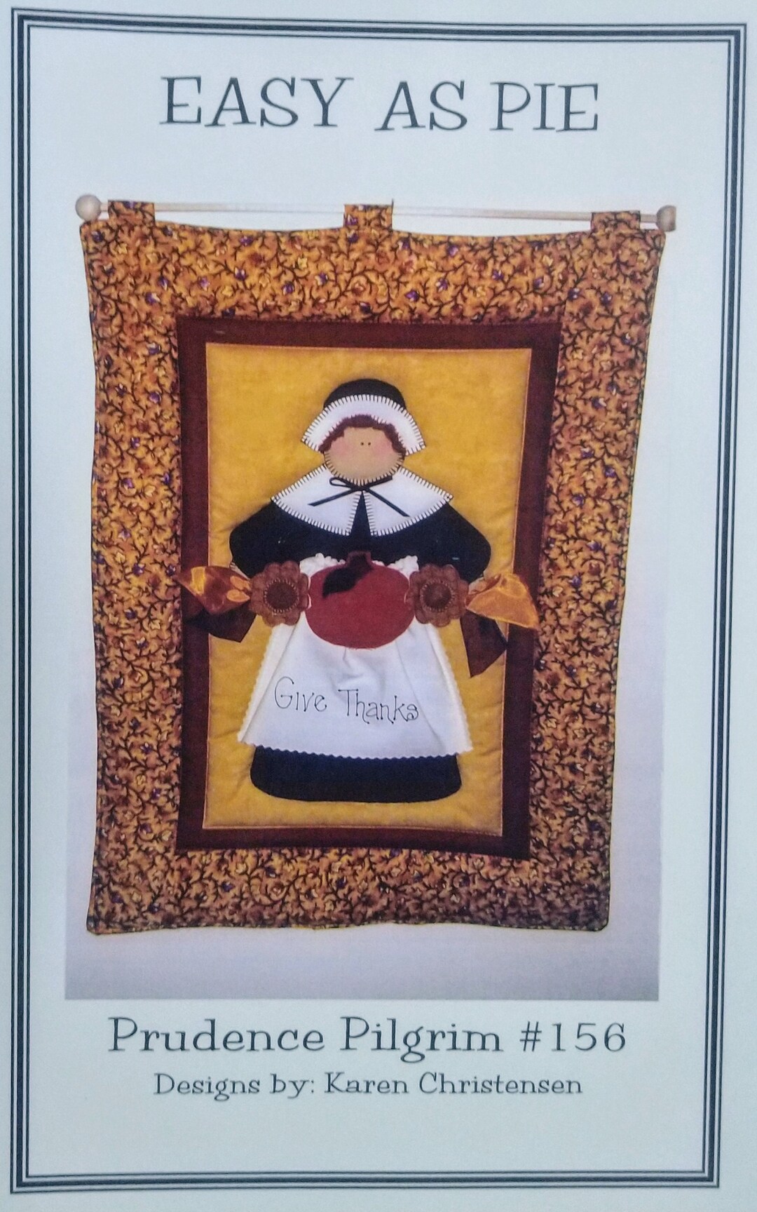 Prudence Pilgrim Pattern for an Appliqued Wall Hanging Quilt Designed ...