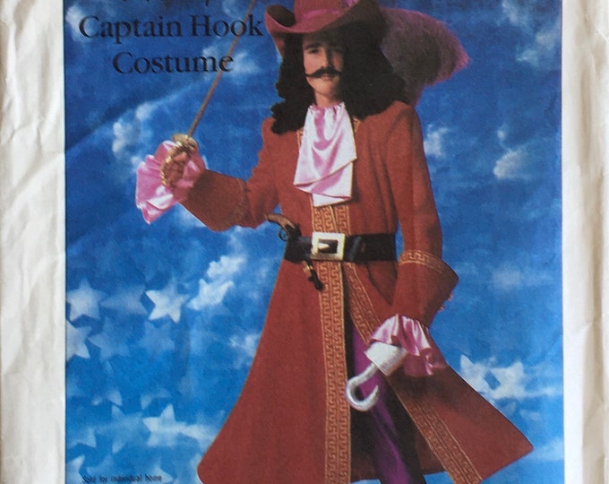 Captain Hook Costume Pattern Pants, Coat, Jabot, Hook, Wig, Hat, Belt ...