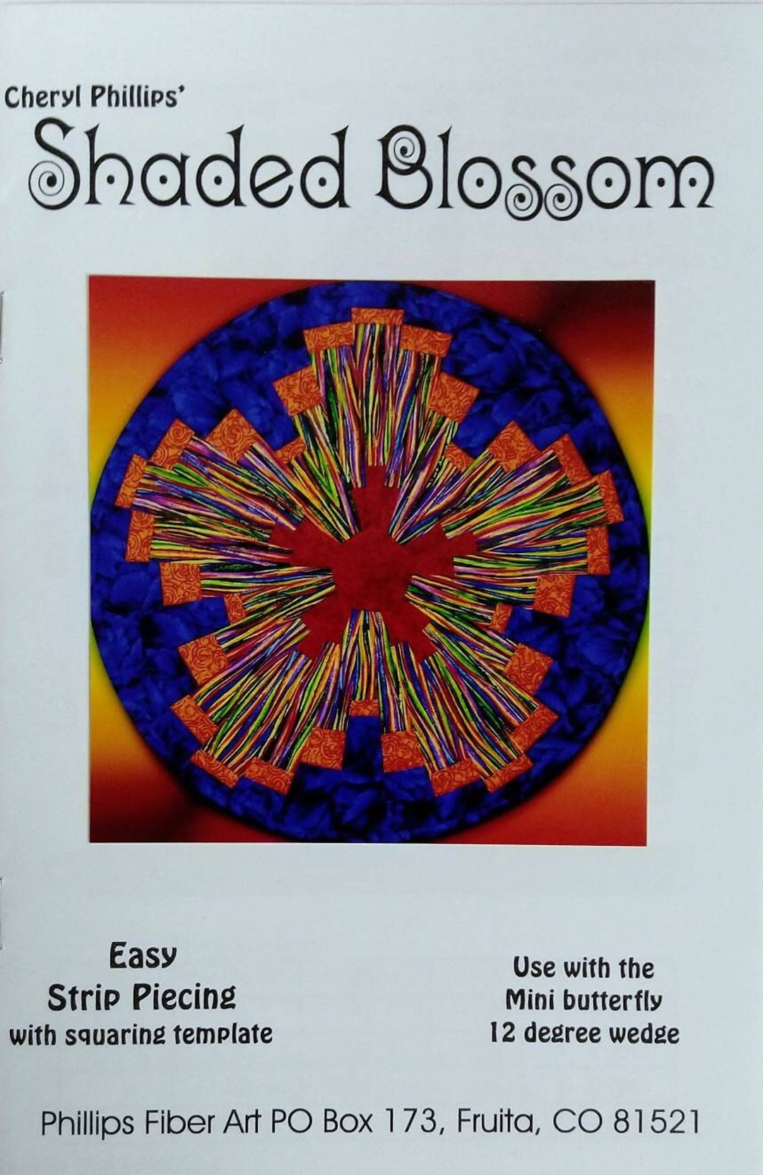 Shaded Blossom Pattern for a Circular Mini Quilt Designed by Cheryl ...