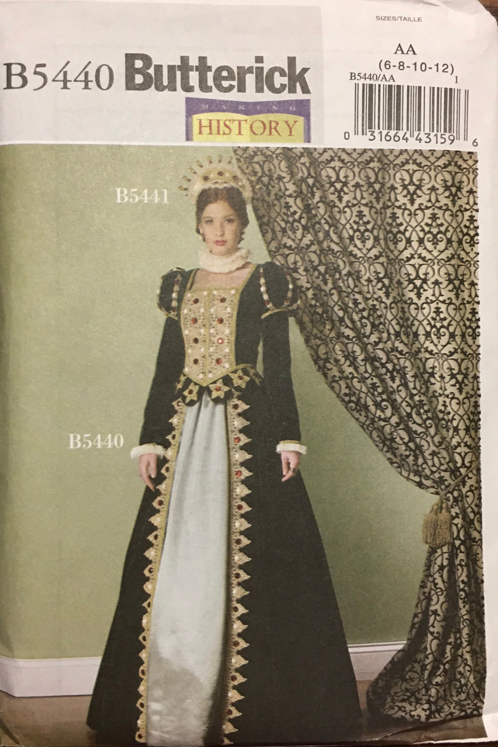 Renaissance Royalty Costume Pattern Top Skirt Lace Ruff - Etsy