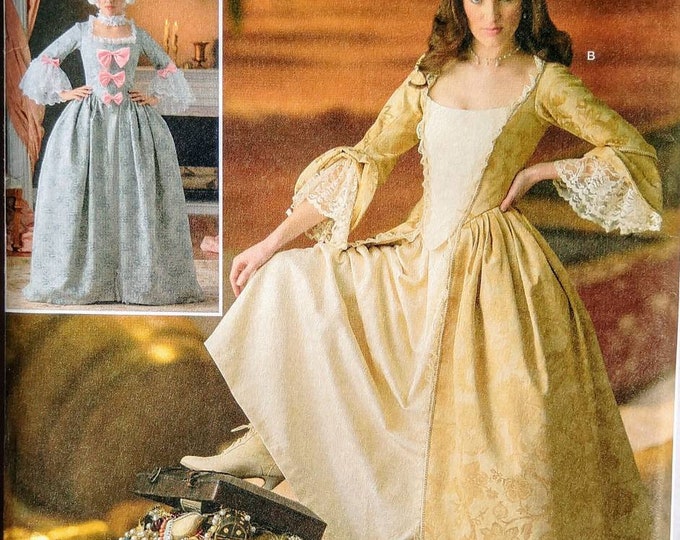 Colonial Gowns Pattern Dresses, Underskirt, Choker, Pannier Pocket Hoop ...