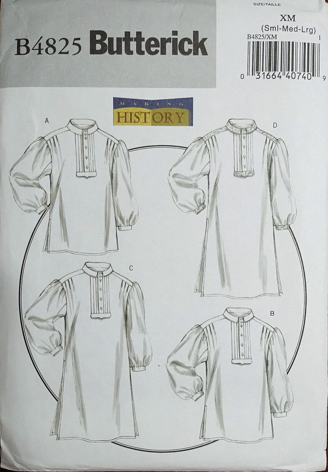 Poet Shirt Pattern in Hip or Tunic Length With Collar Variations in Men ...