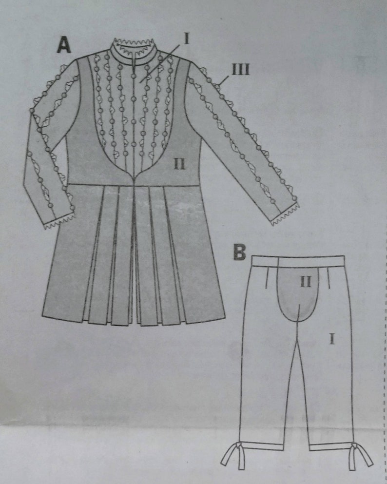 English Tudor Costume Pattern Jacket & Pants With Codpiece - Etsy