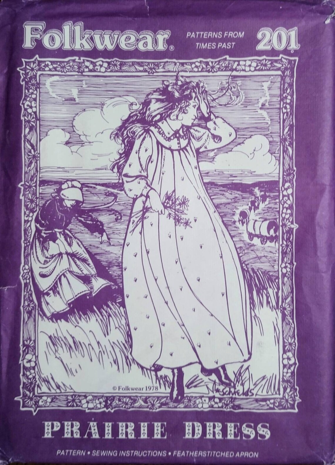 Prairie Costume Pattern Long Sleeved Ankle Dress & Feather - Etsy