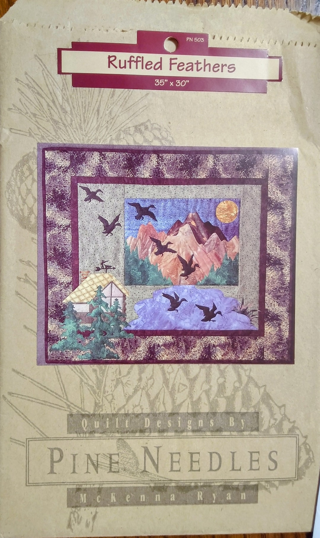 Ruffled Feathers Pattern for a Wilderness Wall Hanging Quilt Designed ...