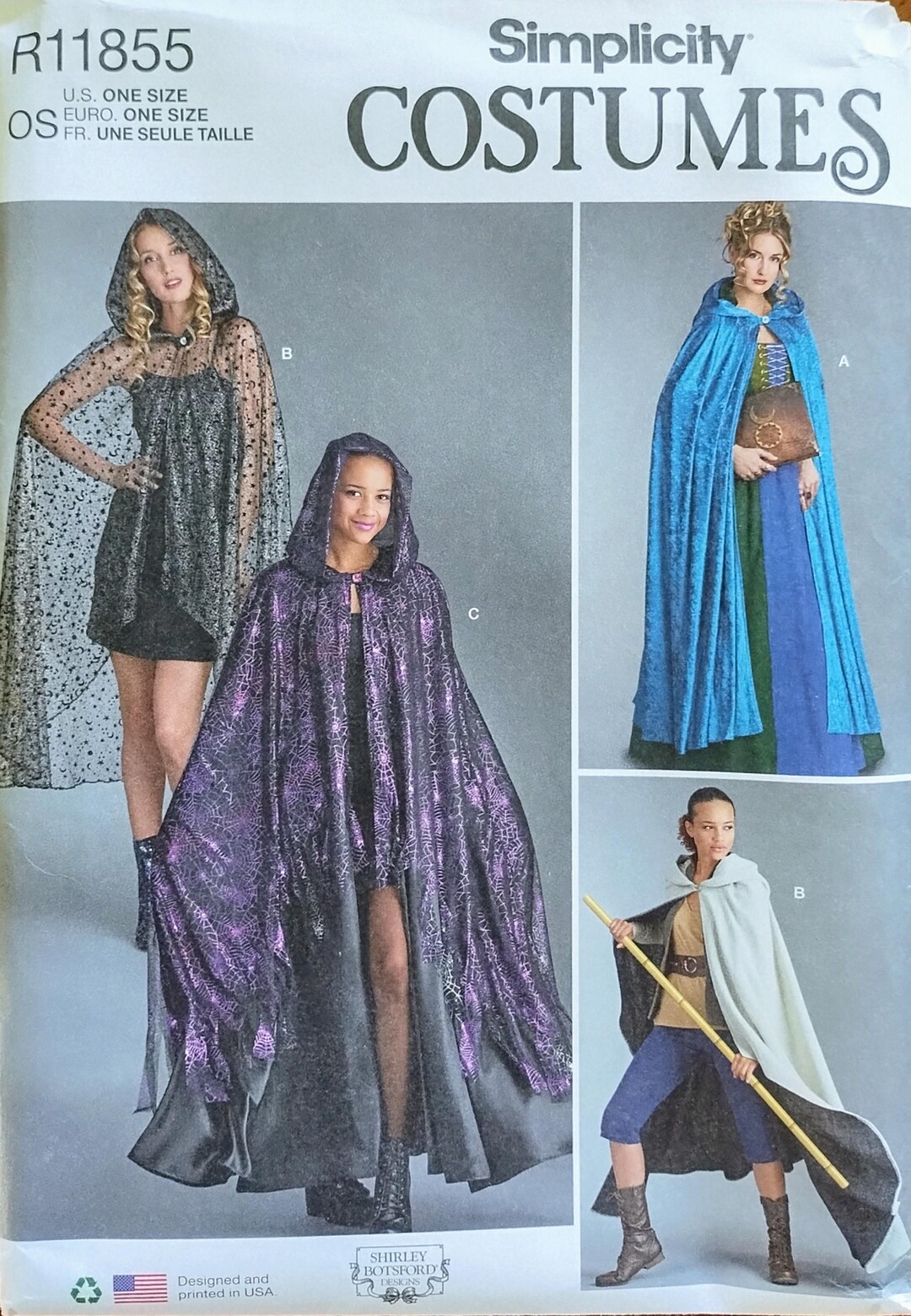 Simplicity 8721|H0185|10728|10318|11855|11582 Misses' Hooded Cape ...