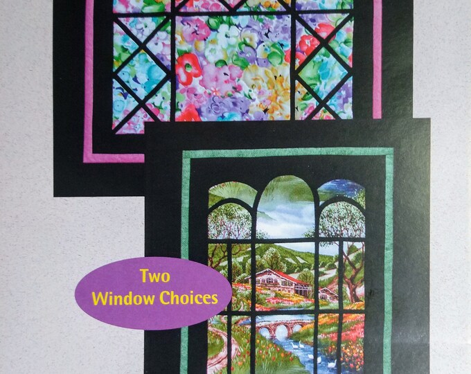 Through My Window Pattern for a Stained Glass Look Wall Hanging Quilt ...