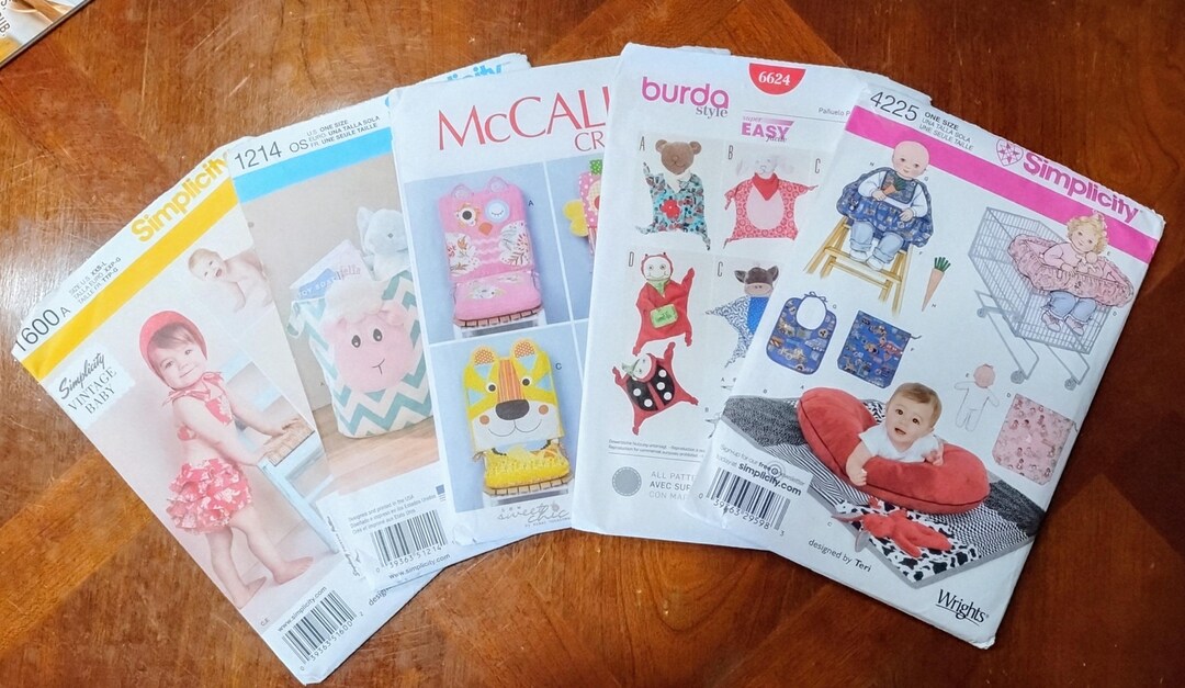 Grab Bag Lot of 10 Baby Craft Patterns From Mccalls Burda Simplicity ...