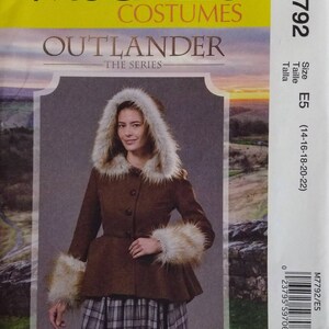 Outlander Hooded Winter Coat Pattern With Button Front & Back Pleats in ...