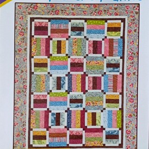 Picture Frames Quilt Pattern in 5 Sizes From the Cozy Strip Club Series ...