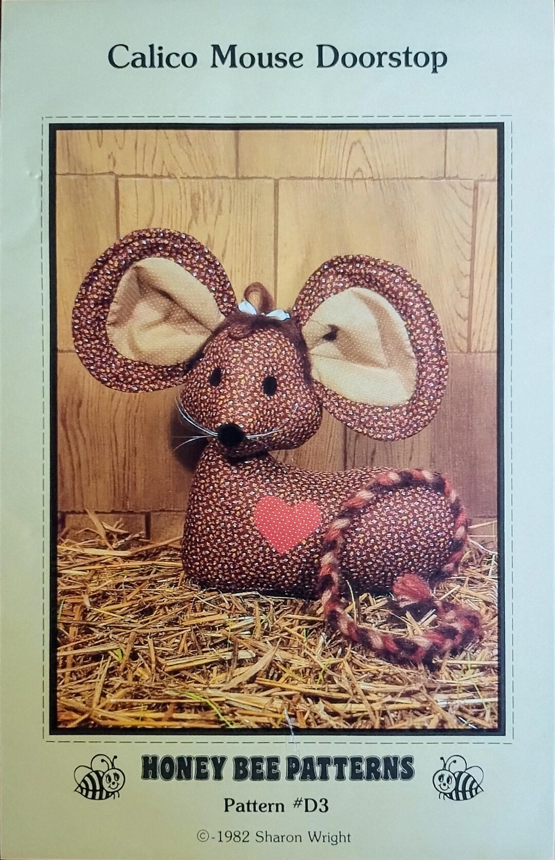 Calico Mouse Pattern for a Doorstop or Home Decoration Designed by ...