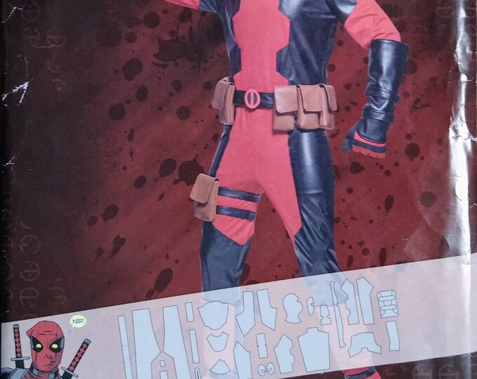 Deadpool Costume Pattern Hood, Top, Pants, Belt, Gauntlets & Boot ...