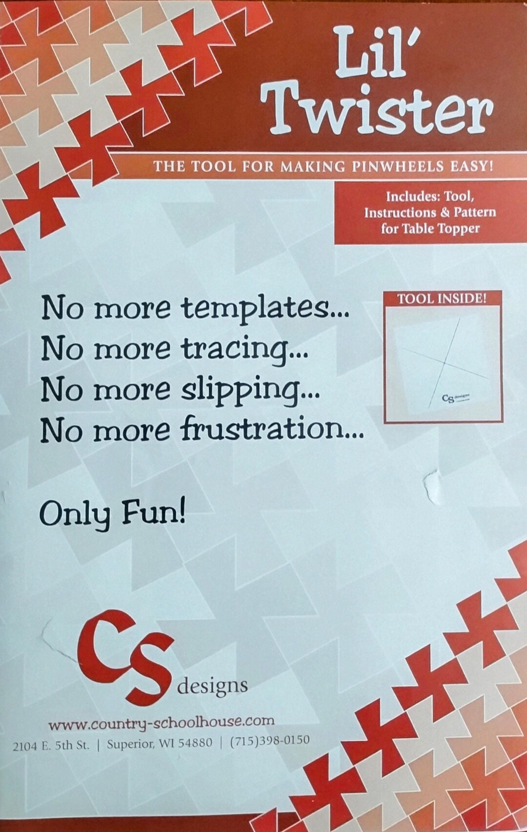 Lil' Twister Acrylic Template for Making Pinwheel Blocks With ...