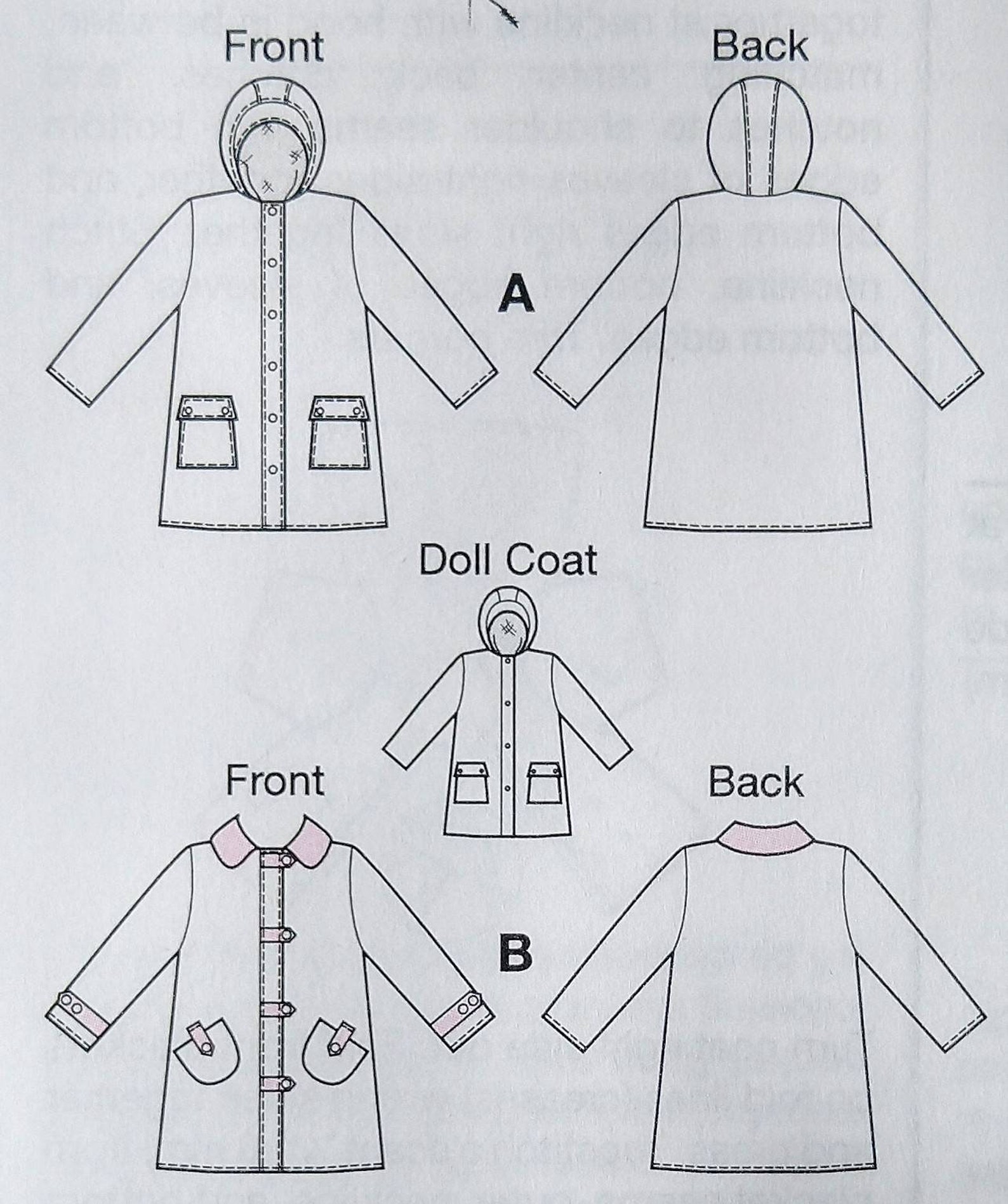 Raincoat Pattern Front Snap Closure With Hood or Collar in - Etsy