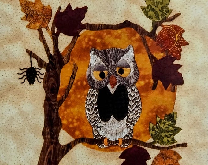 Tree Owl Quilt Pattern - Block 1 of the Baltimore Halloween Series ...