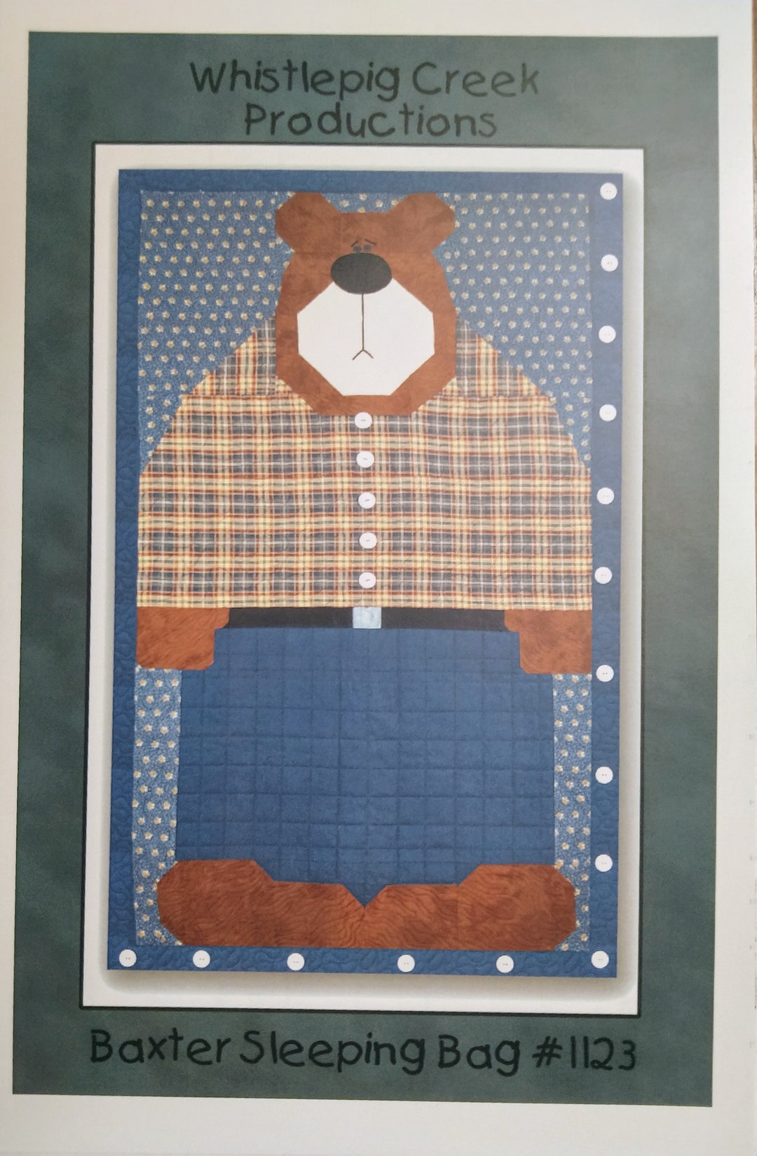 Baxter Sleeping Bag Pattern Designed by Susan Marsh for Whistlepig ...