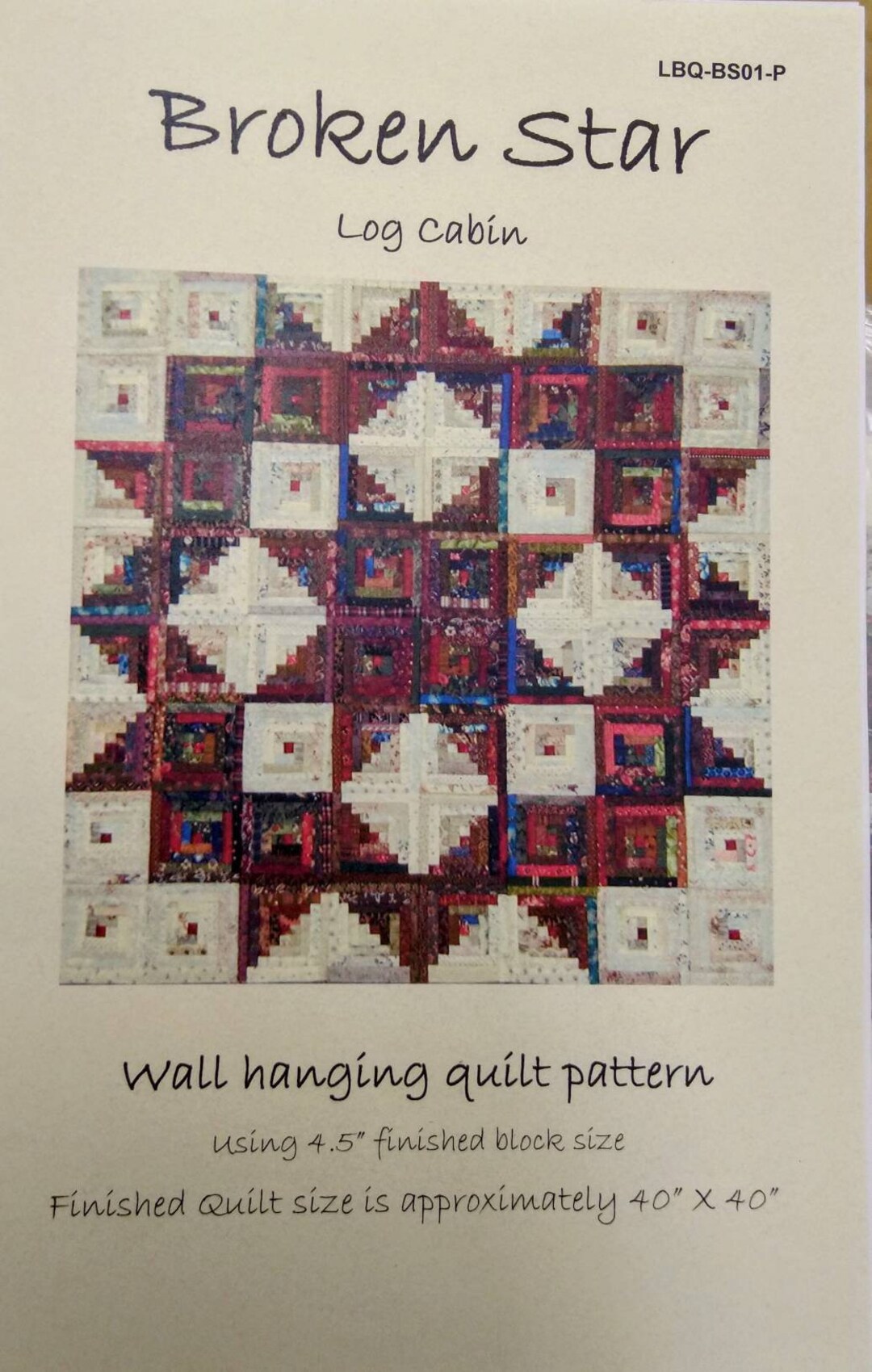 Broken Star Pattern for a Log Cabin Wall Hanging Quilt - Etsy