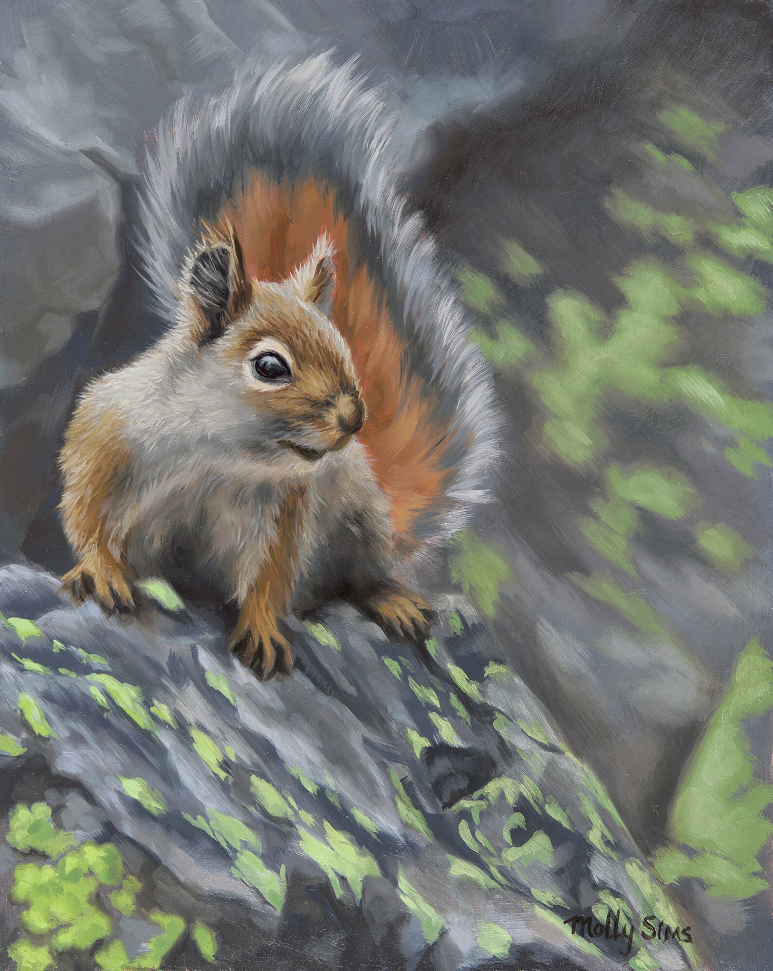 Squirrel Squirrel Painting Squirrel Art Squirrel - Etsy