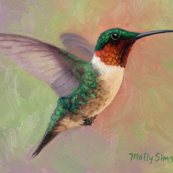 Hummingbird Painting - Etsy