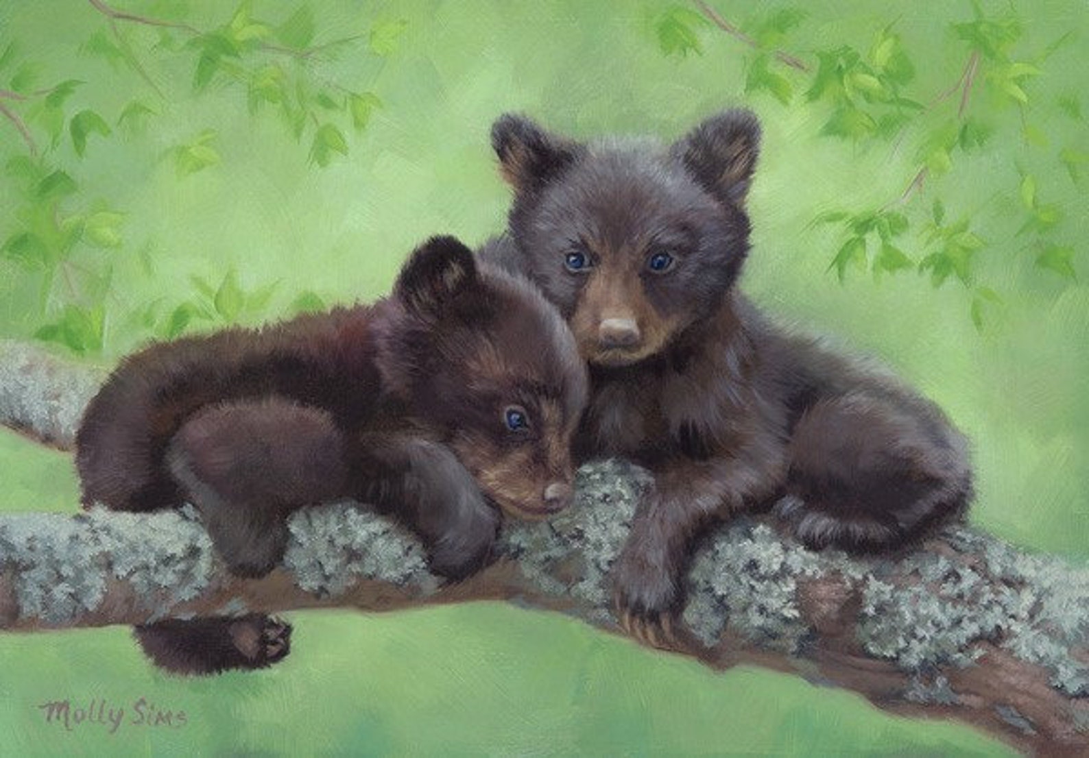 Bear Painting - Cub Bear Painting - Bear Art - Giclee Print - Black ...