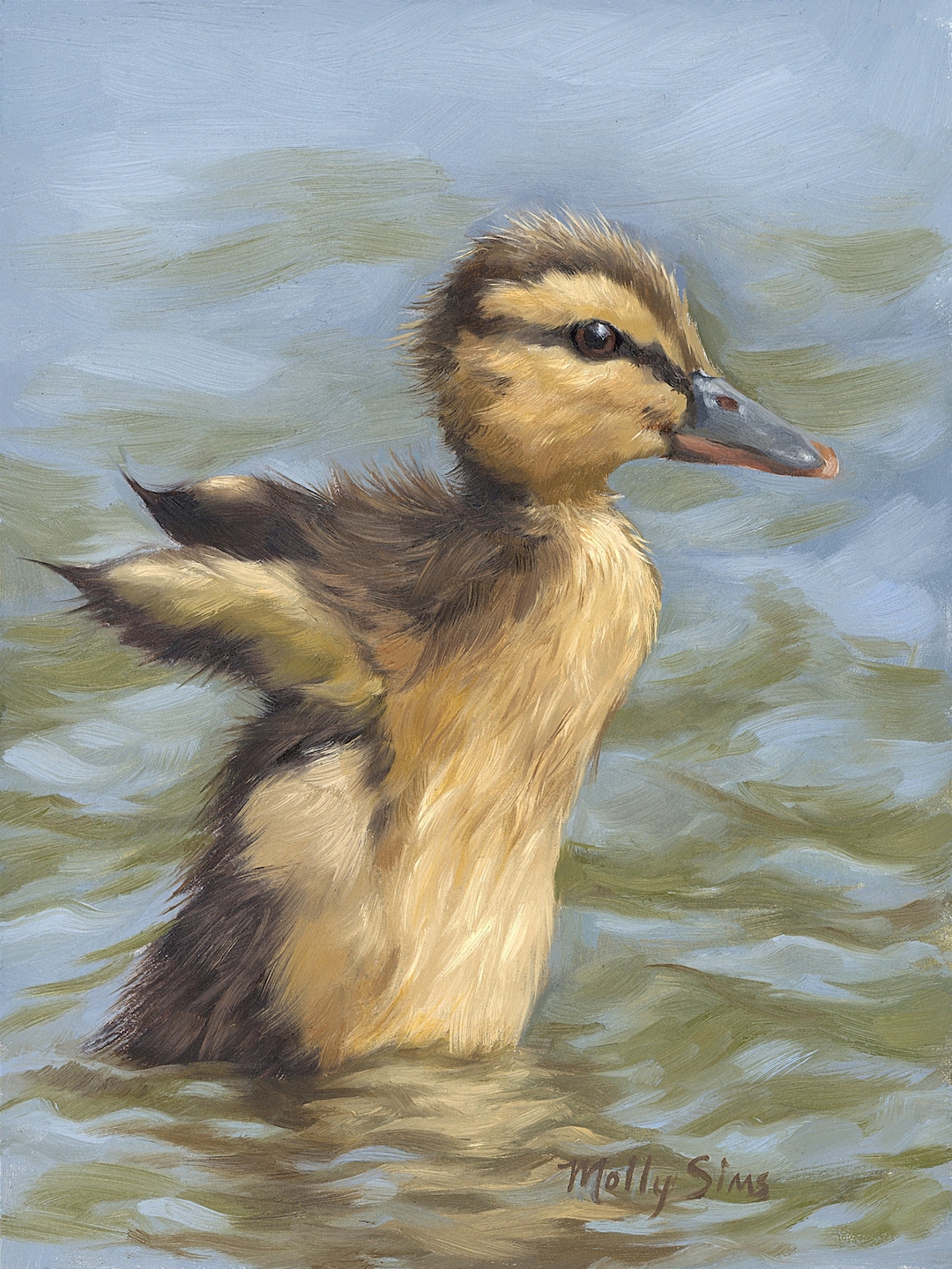 Duckling Painting - Duck Painting - Waterfowl - Bird Art - Giclee Print ...