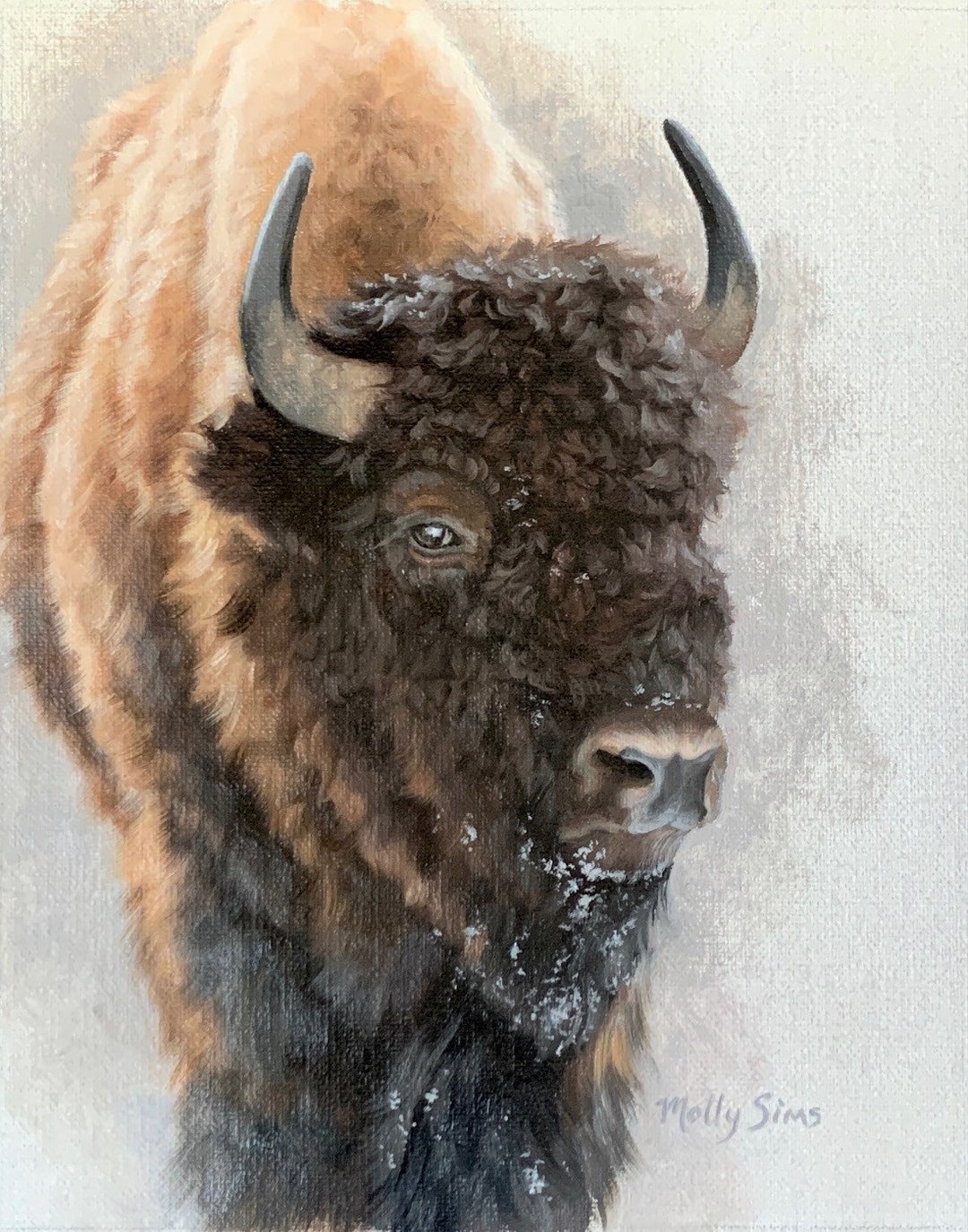Bison Painting - Buffalo Painting - Bison Art - Giclee Print - Bison ...