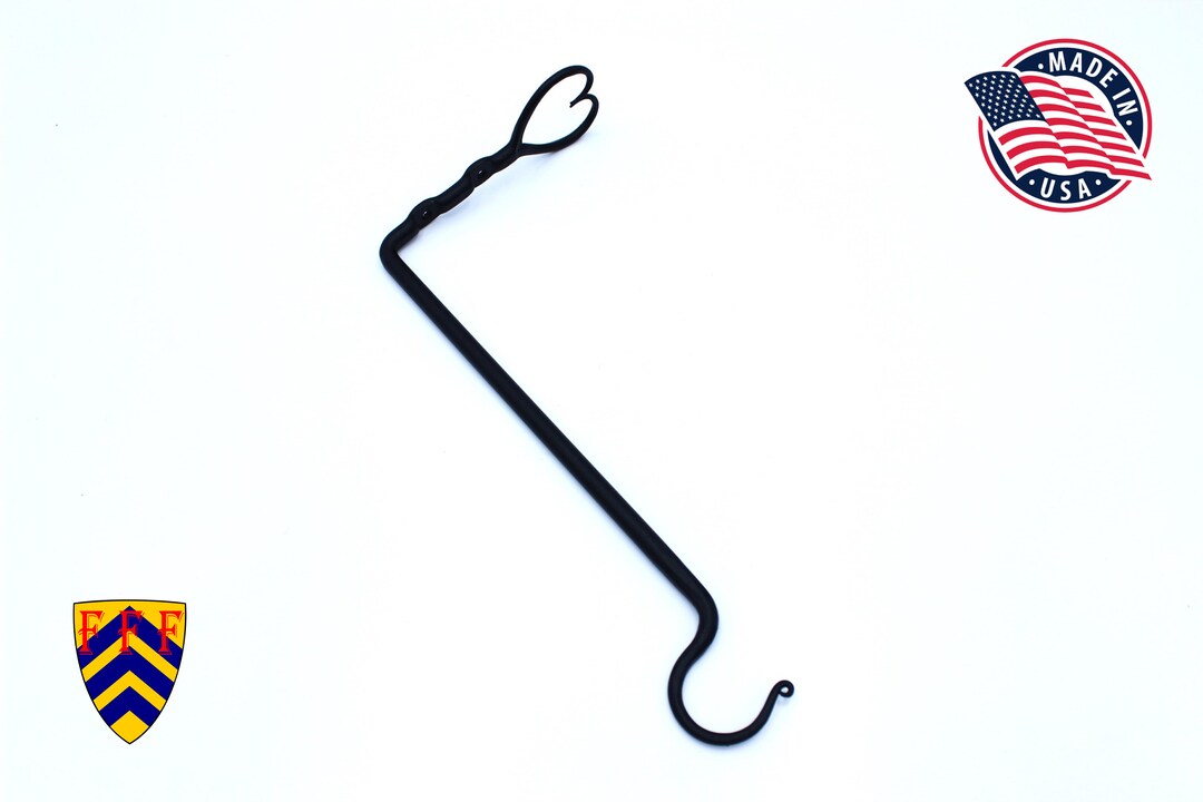 Fiery Furnace Forge Black Round Stock Heart Extension Hook Hand Forged ...