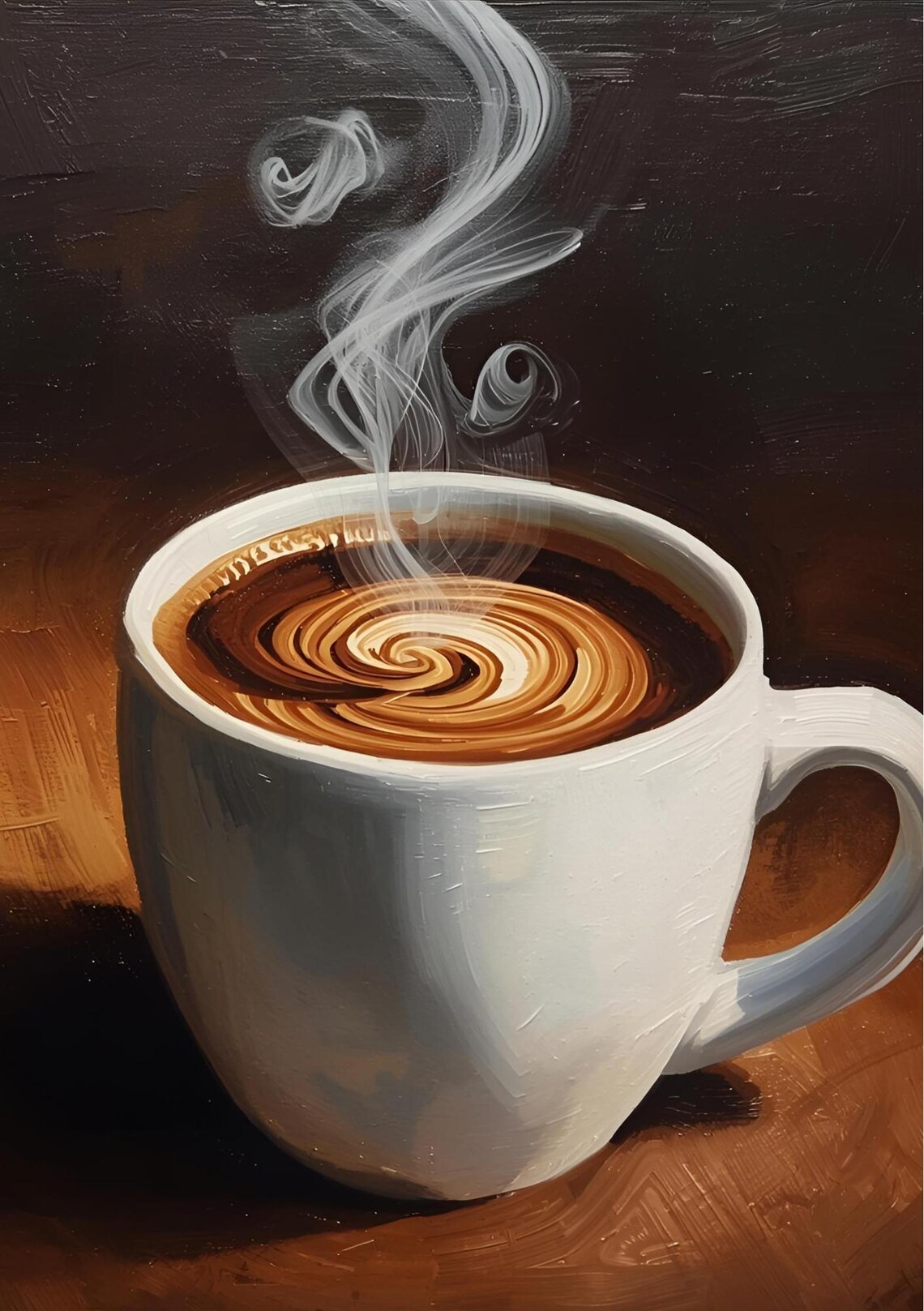 Abstract Latte Art Prints: Coffee Bar Gallery Wall Set (digital ...