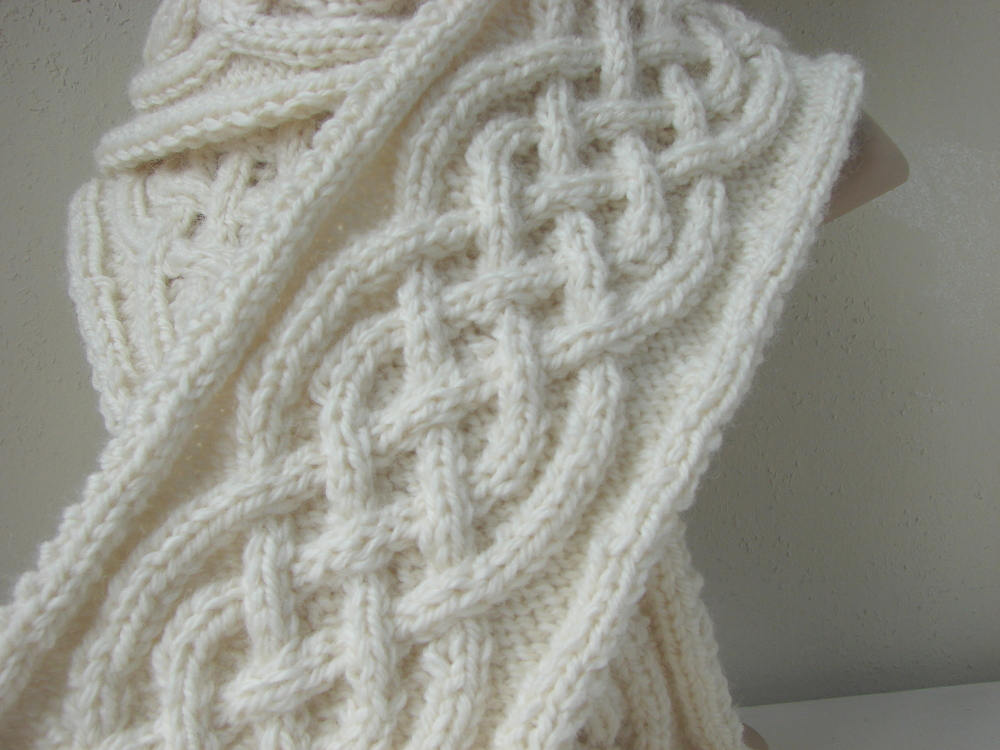 Knitting Pattern Scarf Celtic Braid Scarf Irish Cable Cable | Etsy UK