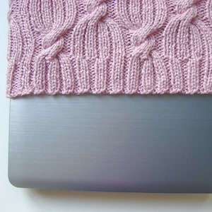 Knitting Pattern Laptop Cover WAVE - Cable Knit Case Tutorial - Knit ...