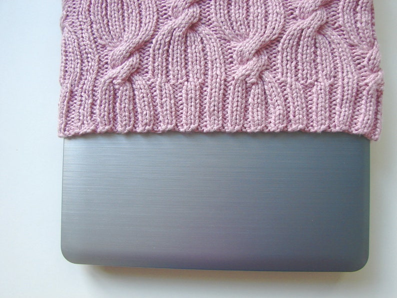 Wave Cable Knit Laptop Cover Pattern: Intermediate Level (PDF Pattern ...