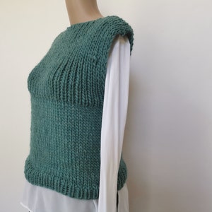 Knitting Pattern Vest, Women Slipover Easy Pattern, Sleeveless Sweater ...