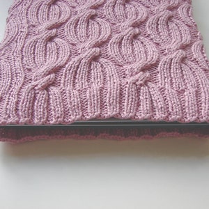 Knitting Pattern Laptop Cover WAVE - Cable Knit Case Tutorial - Knit ...