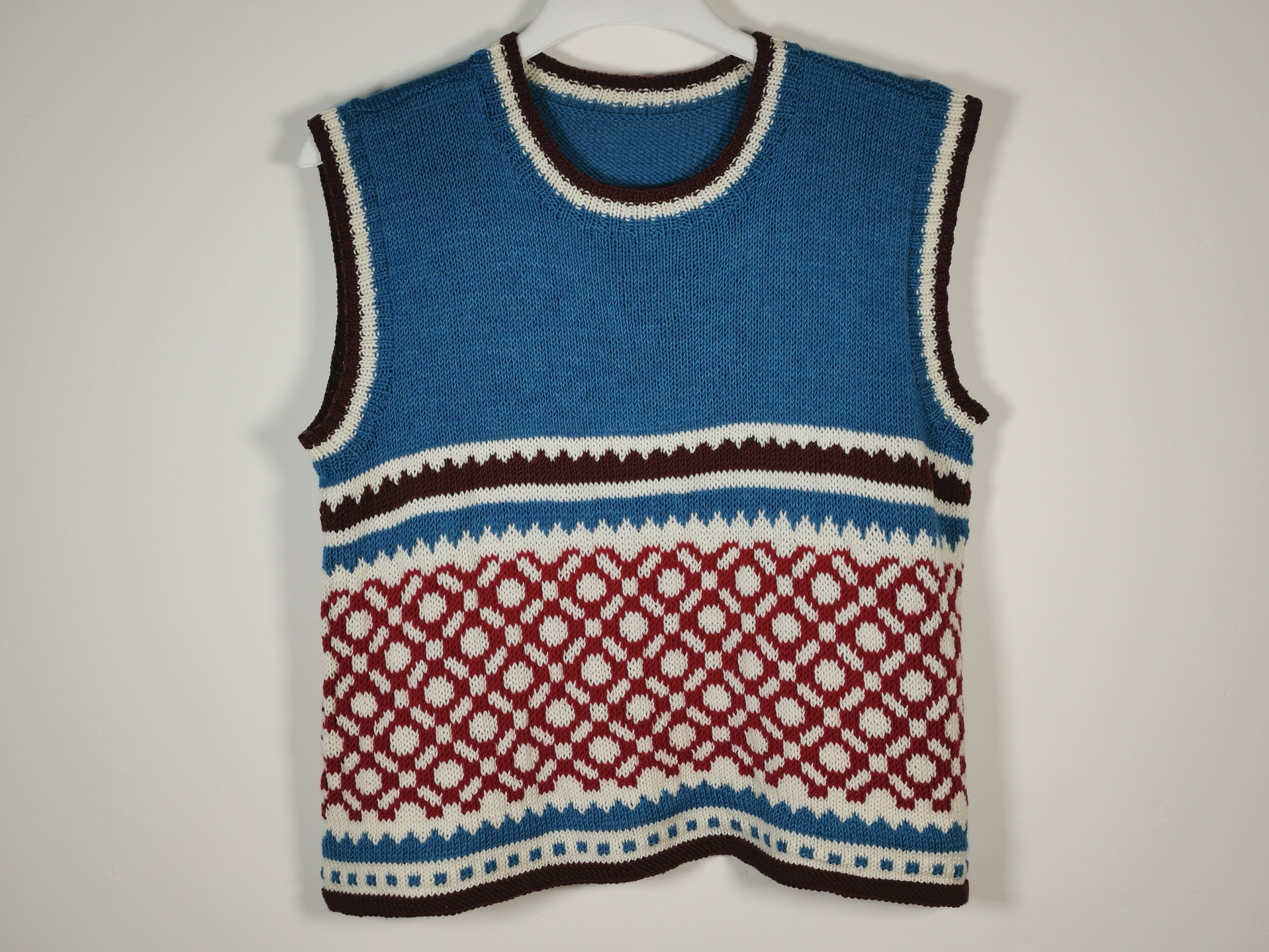Knitting Pattern Vest Inis, Women Slipover Fair Isle, Sleeveless ...