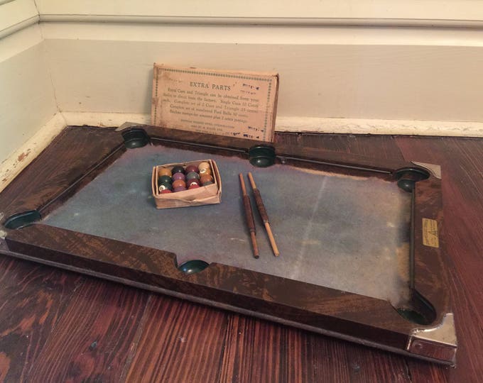 1930's Vintage Gotham Pressed Steel Pool Table Game/ Little Giant Line ...