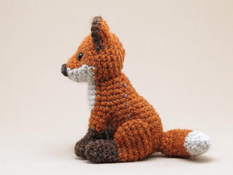 Crochet Pattern for Young Flamsie, Realistic Crochet Fox - Instant ...