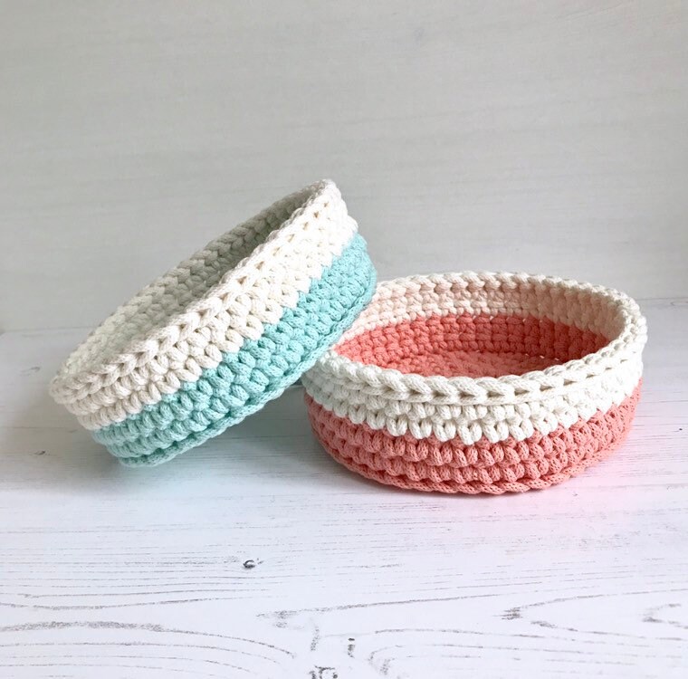 Round Crochet Basket Pattern, Instant Download, Pdf Tutorial - Etsy