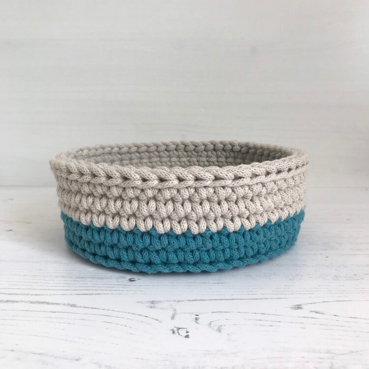 Round Crochet Basket Pattern, Instant Download, Pdf Tutorial - Etsy