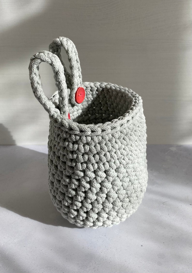 Button on Hanging Basket Crochet Pattern, Instant Digital Download - Etsy