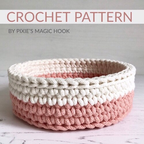 Round Crochet Basket Pattern Instant Download Pdf Tutorial | Etsy