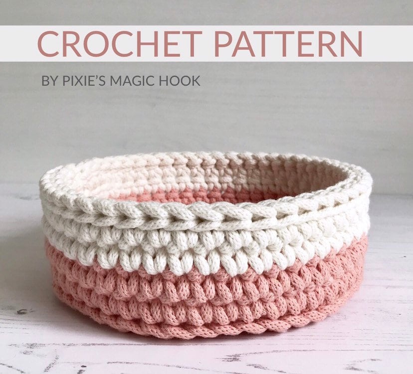 Round Crochet Basket Pattern Instant Download Pdf Tutorial | Etsy UK