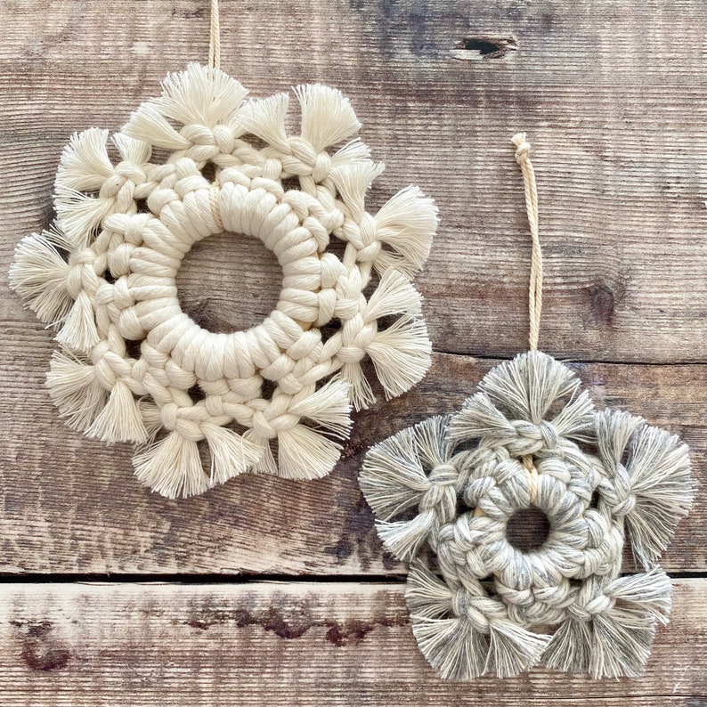 Digital Download Macrame Snowflake Tutorial Christmas | Etsy
