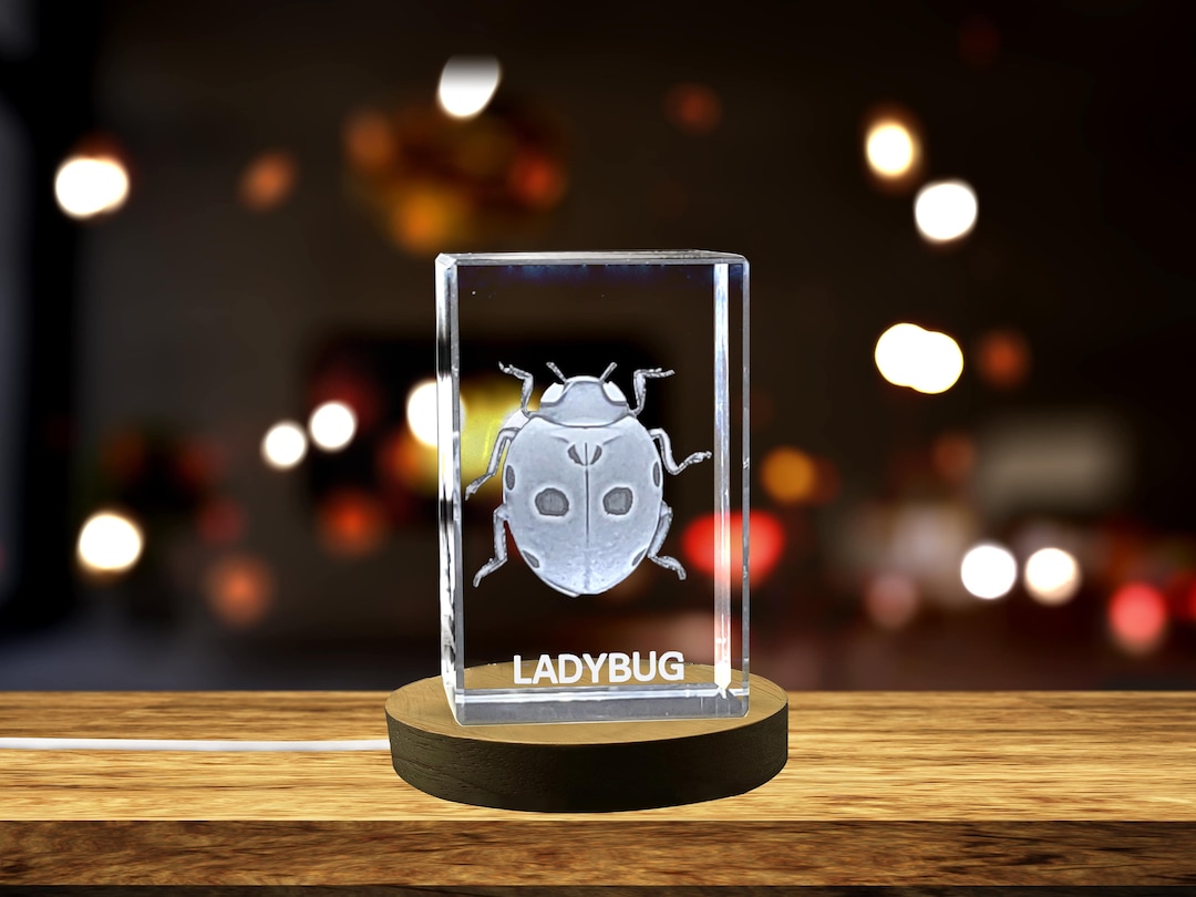 Whimsical Ladybug Crystal Carvings | Exquisite Gems Etched With Lucky ...