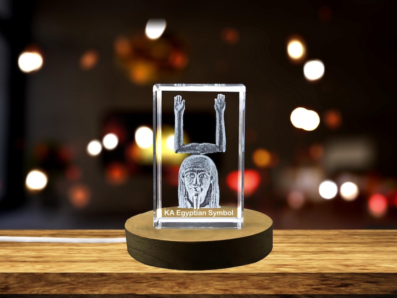 Ka Egyptian Symbol Immortalized in 3D Engraved Crystal - Etsy