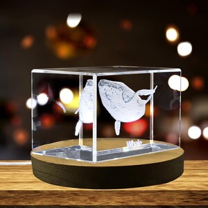 Ocean Symphony | Whale Design | 3D Engraved Crystal Keepsake, Unique ...
