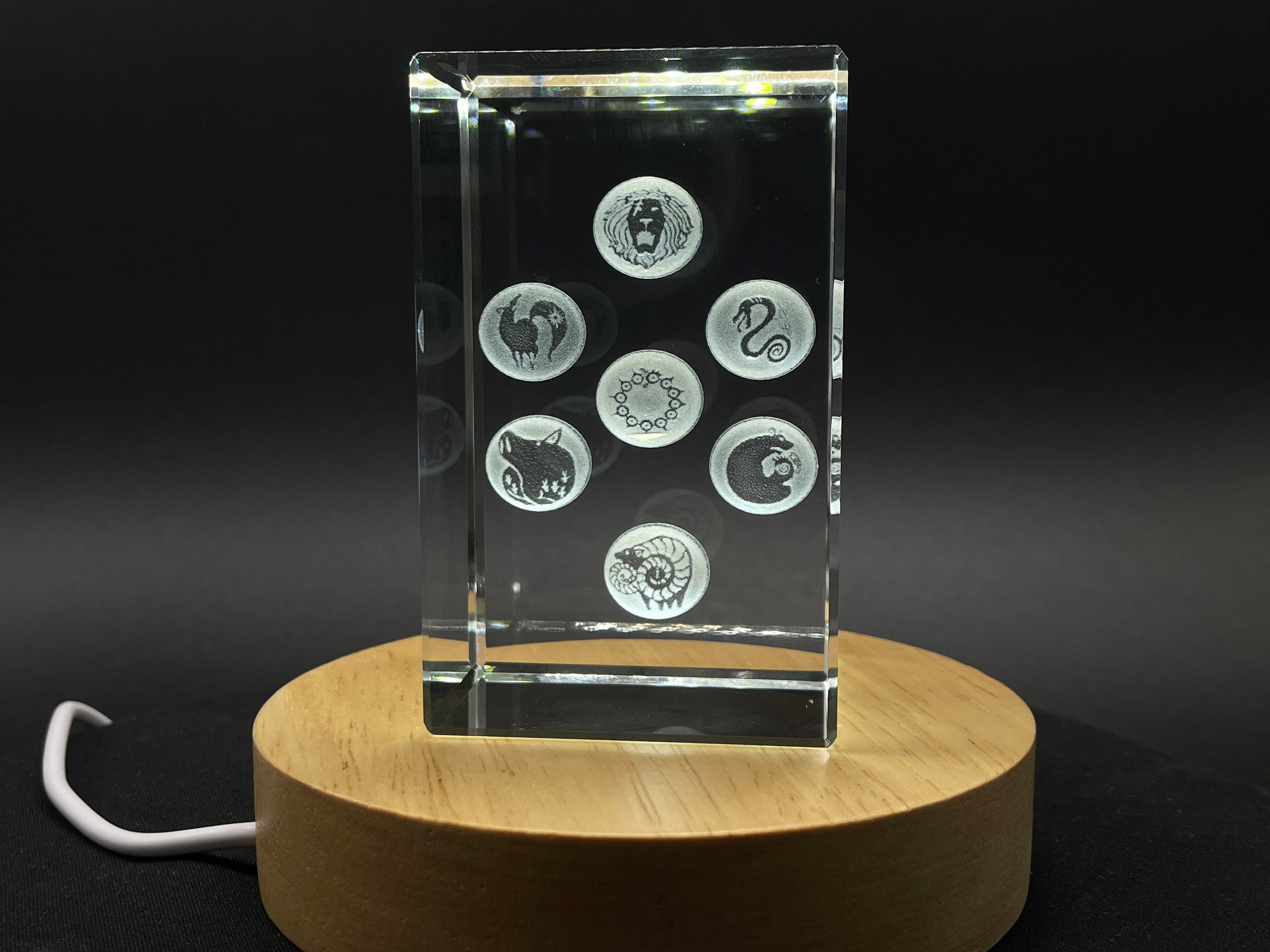 7 Deadly Sins 3d Engraved Crystal Keepsake - Etsy
