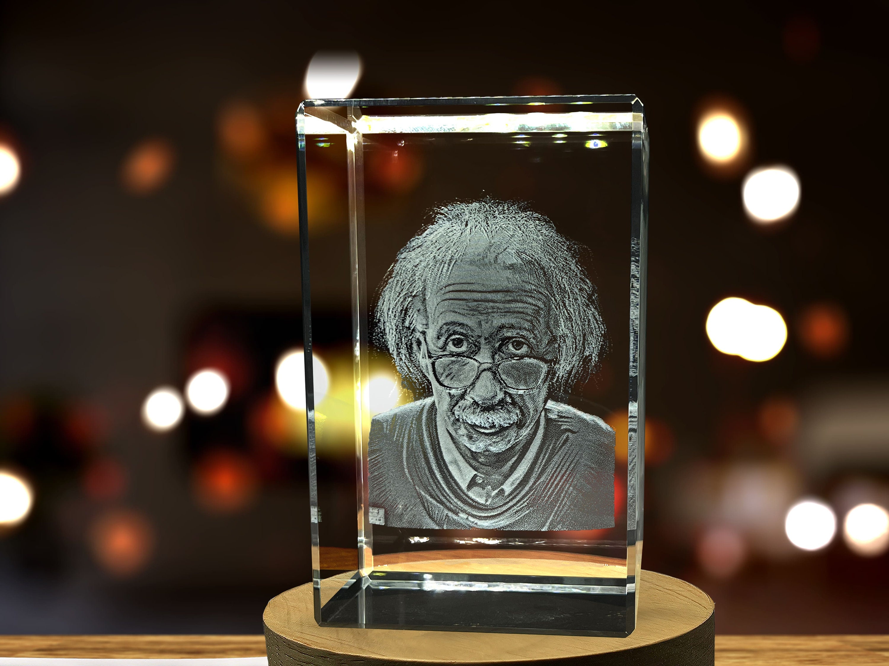 Einstein-art 3d-engraved-crystal-keepsake - Etsy